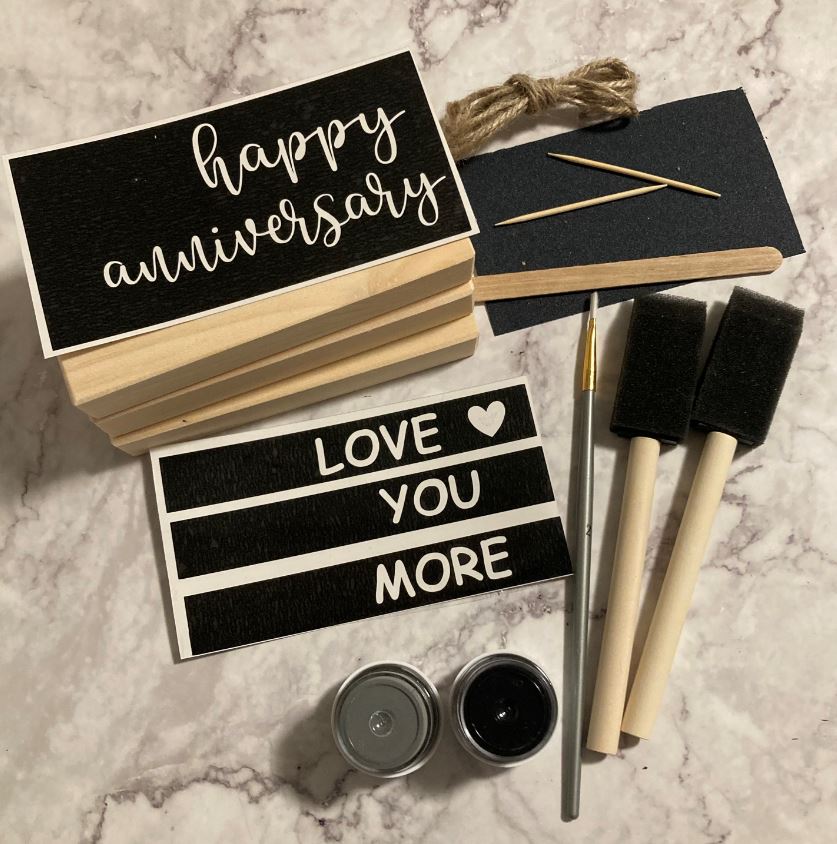 Celebration Themed Wood Book Stack DIY Kit, Tiered Tray Kit ...