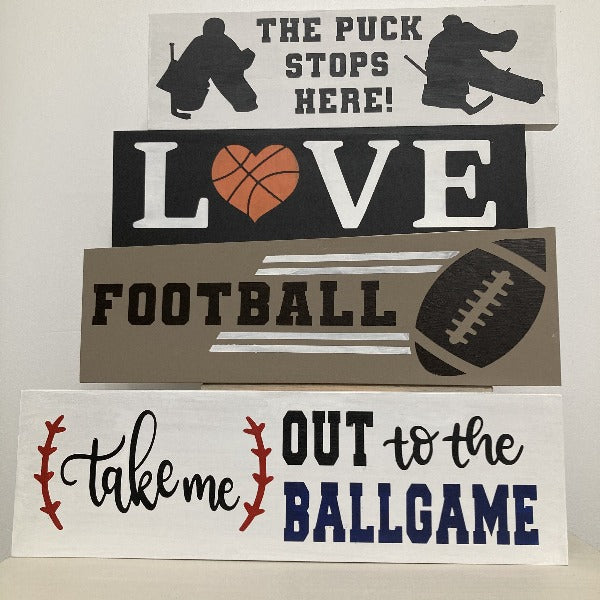 Sports Themed Wood Sign DIY Kit, DIY Home Decor, Adult Craft DIY Kit ...