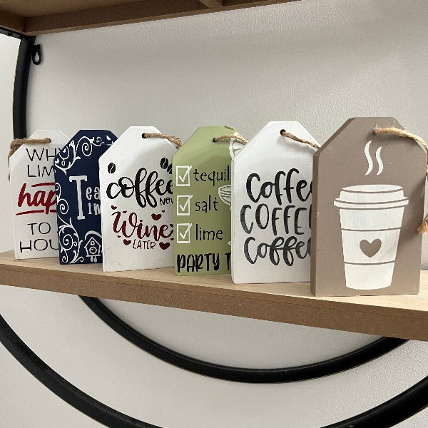 Wood Tag DIY Kit, DIY Tiered Tray Home Decor, Adult Craft DIY Kit ...